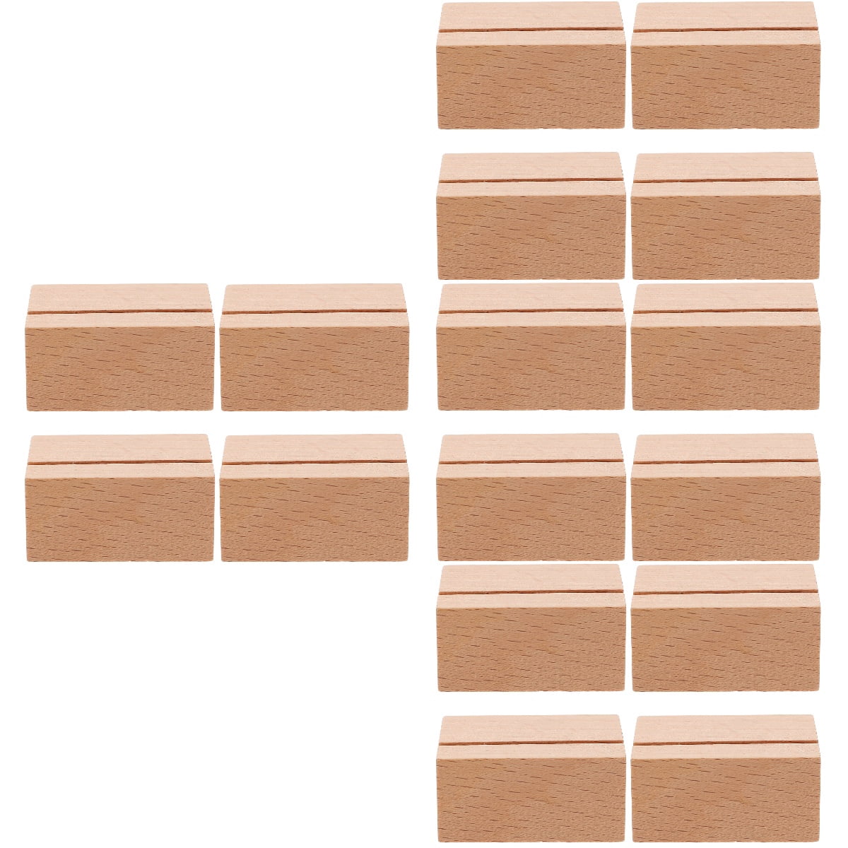 4 Count Solid Wood Dining Table Card Holder Game Desktop Stand Business ...