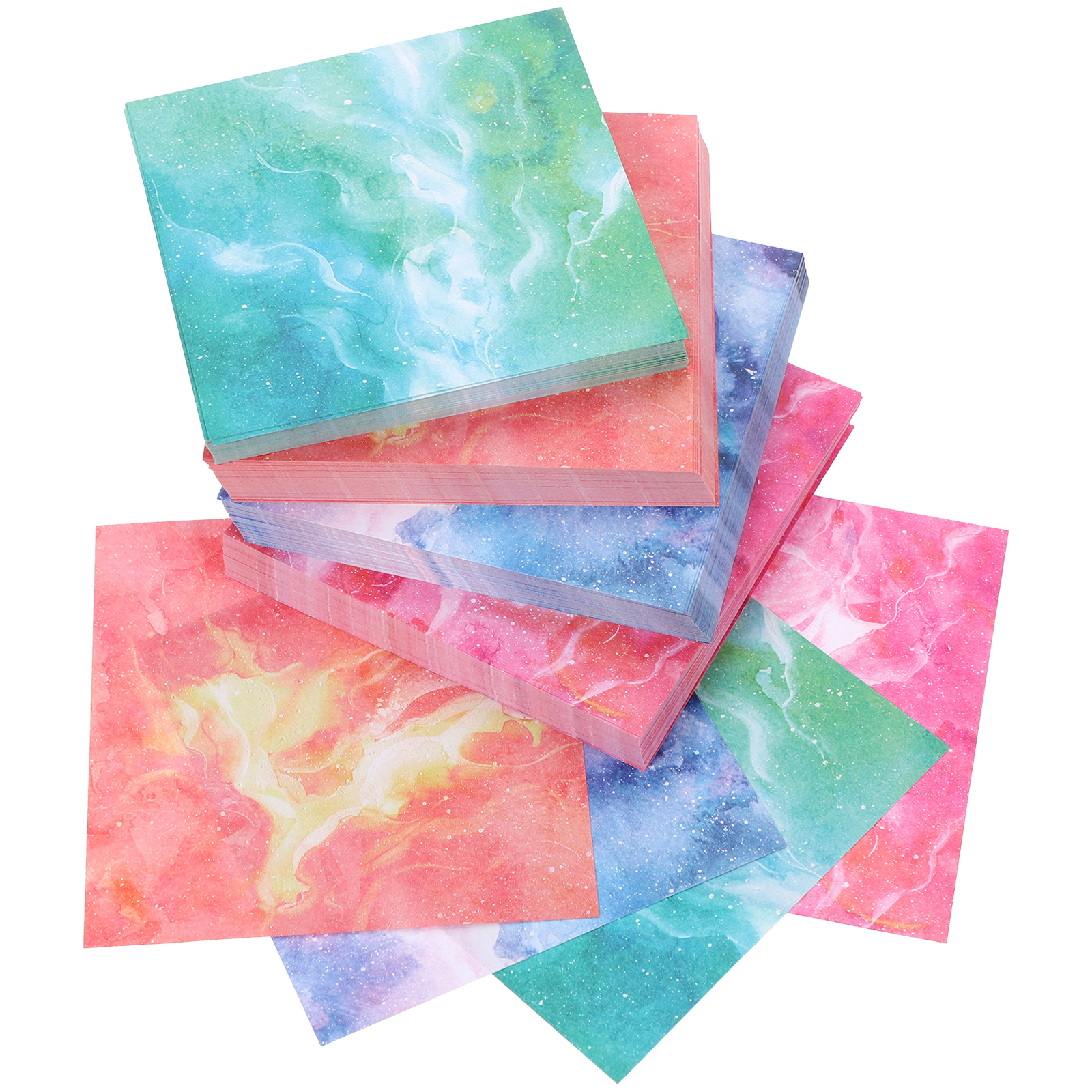 4 Count Square Origami Paper Colored Folding DIY Foldable Child ...