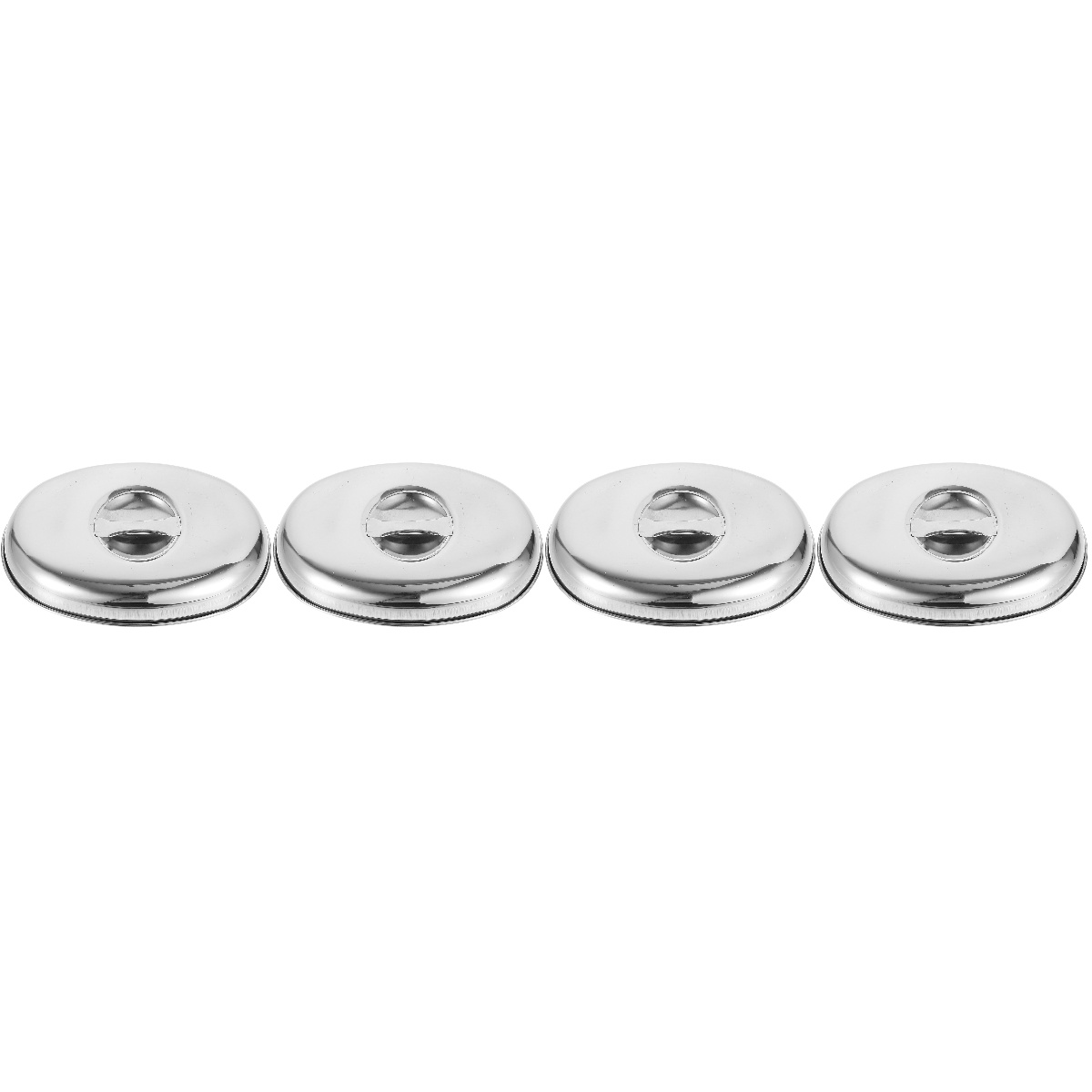 4 Count Stainless Steel Plate Cover Food Covers Oval - Walmart.com
