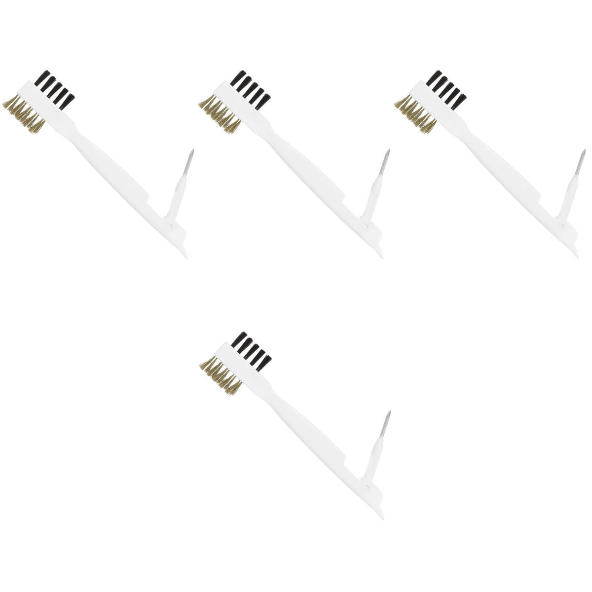 4 Count Stove Brush Scraper Hard Bristle for Cleaning Gas Kitchen White ...