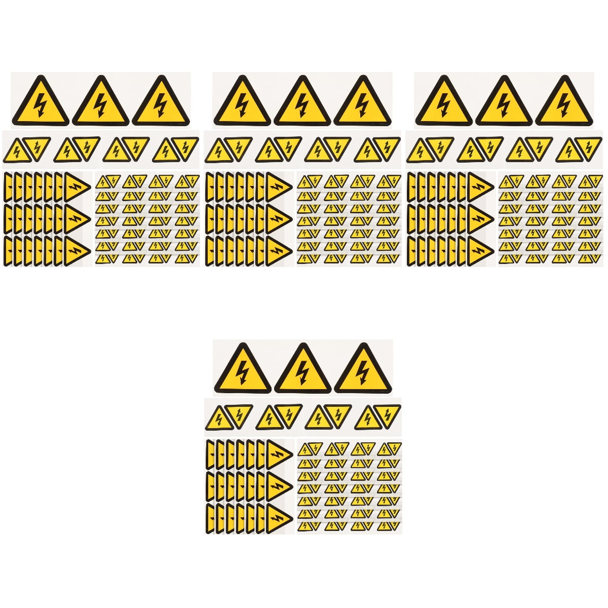 4 Count Tape Shock Label Electrical Panel Caution Warning Signs ...