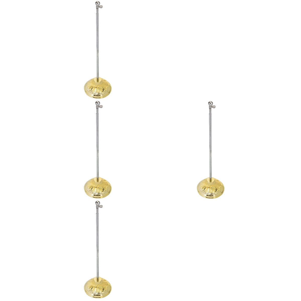 MERRYHAPY Golden Telescopic Flag Pole Wear-Resistant Base for Desktop ...