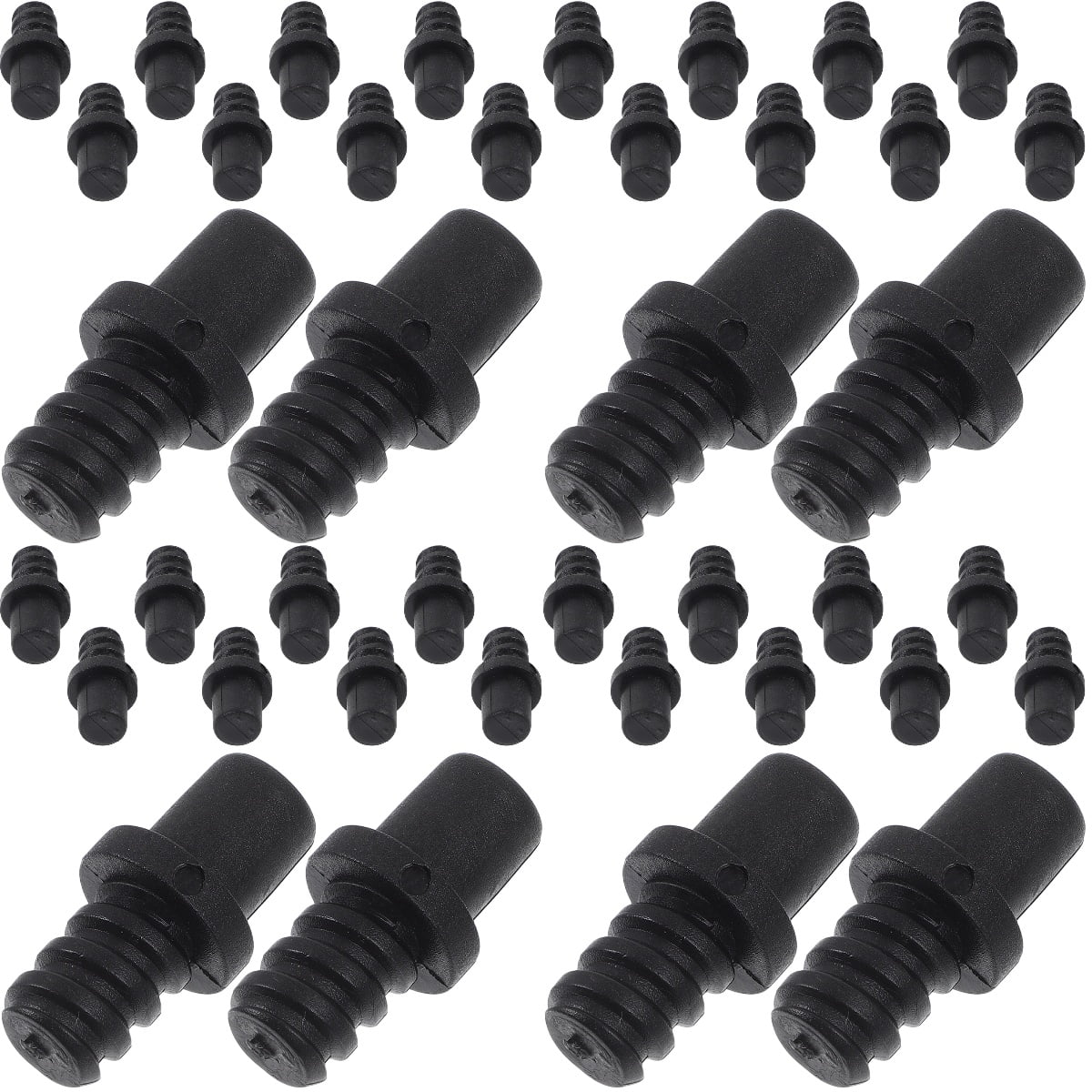 4 Count Threaded Tip Cable Sleeve Wire Brush for Drill Connector Black ...
