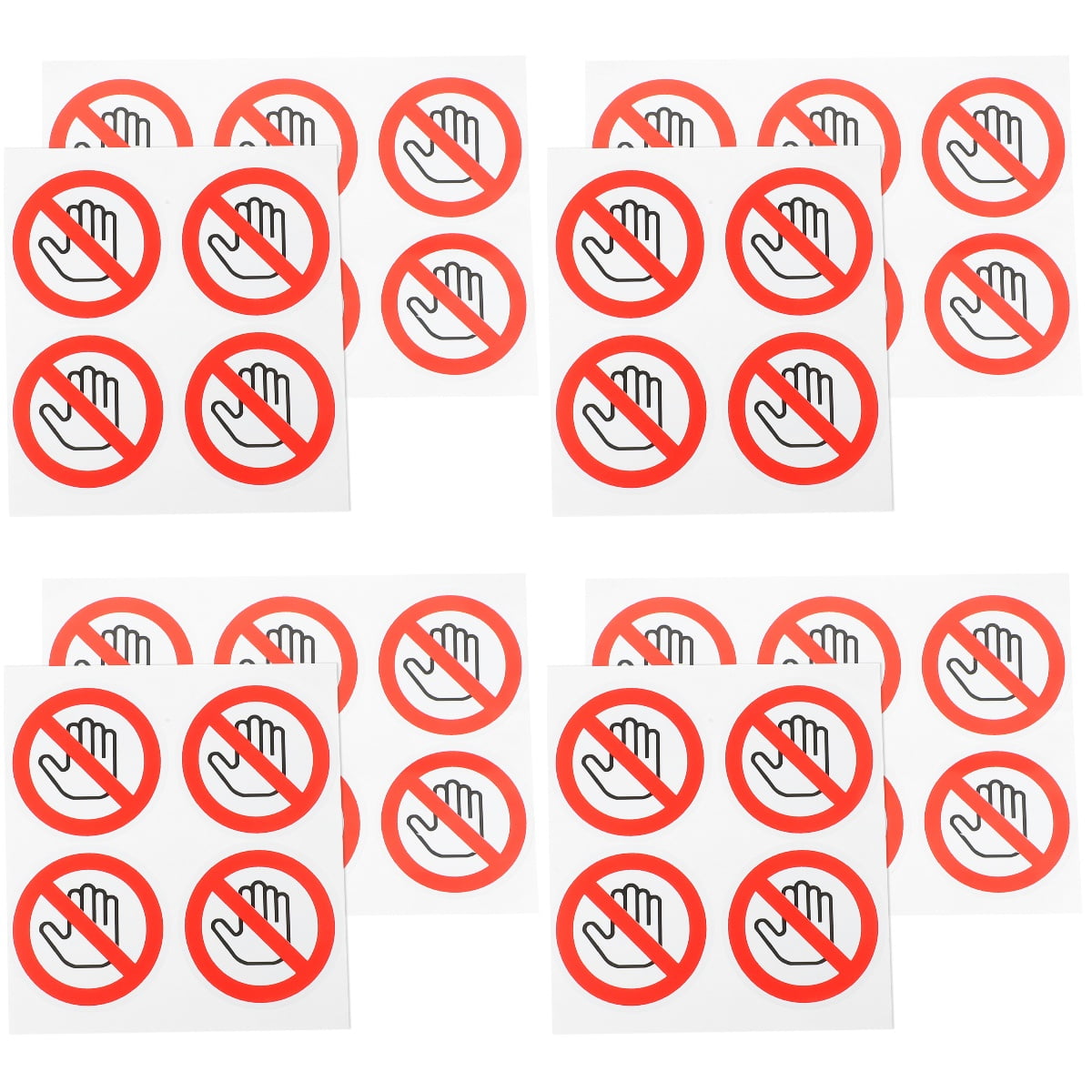 4 Count Warning Sign Stickers Double Sided Tape Magnetic Office Plant ...