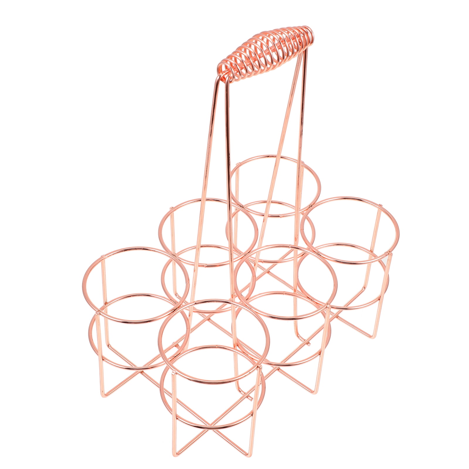 4 Count Wine Bottle Carrying Basket Beverage Rack Drink Beer Dispenser ...