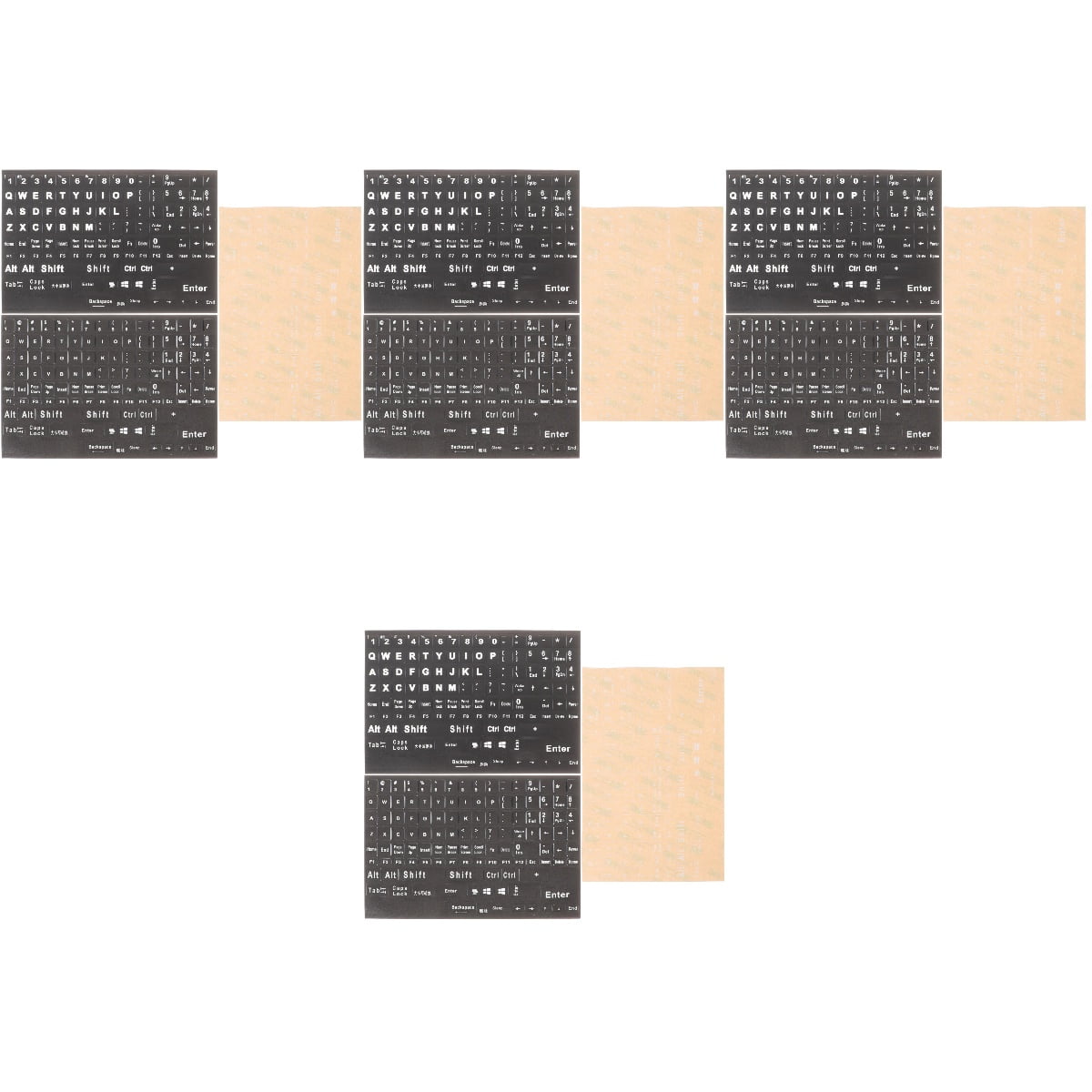 4 Count Wired Keyboard Letter Replacement Decal Sticker - Walmart.com