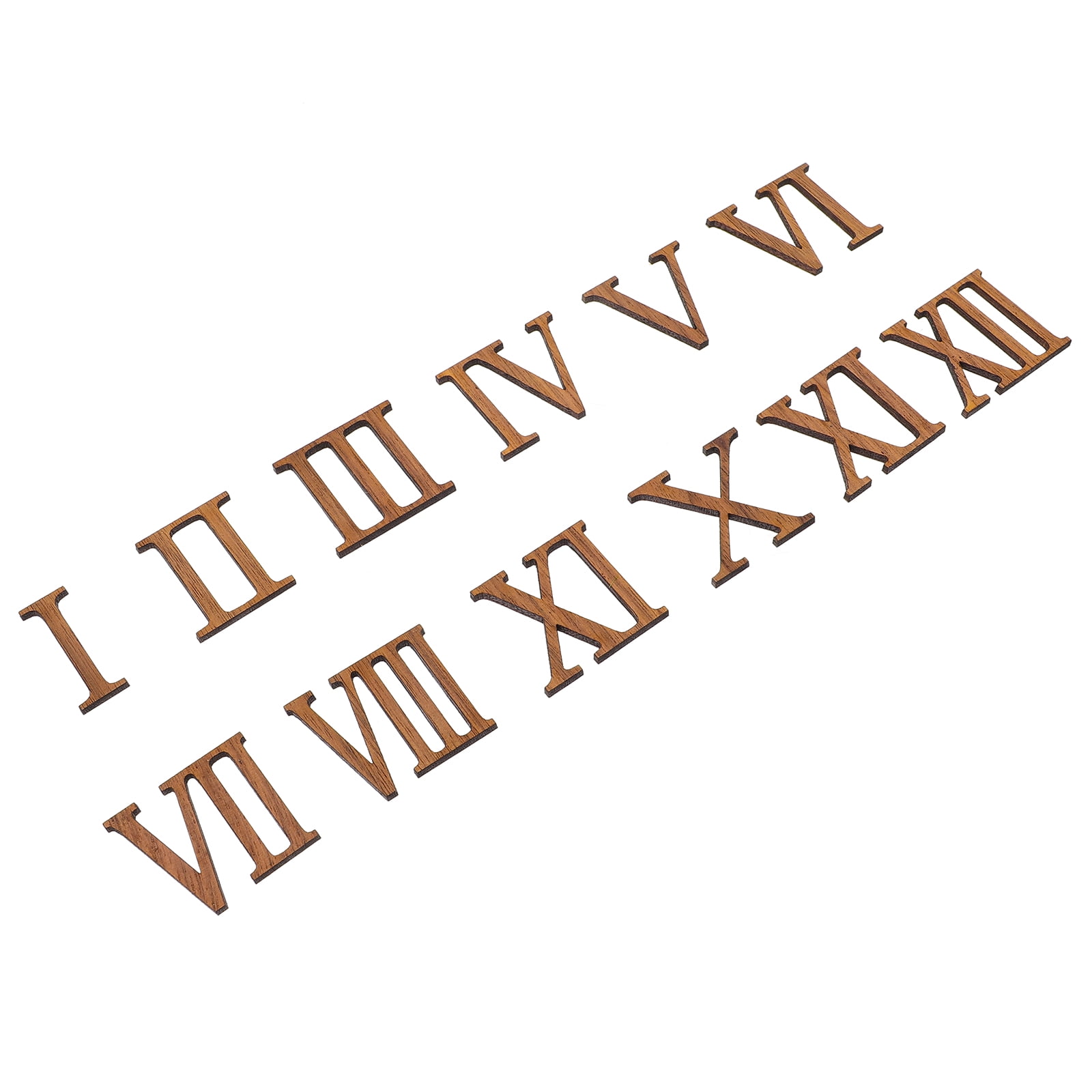 4 Count Wooden Roman Numerals for Clocks Rusty Numbers Making Blocks ...
