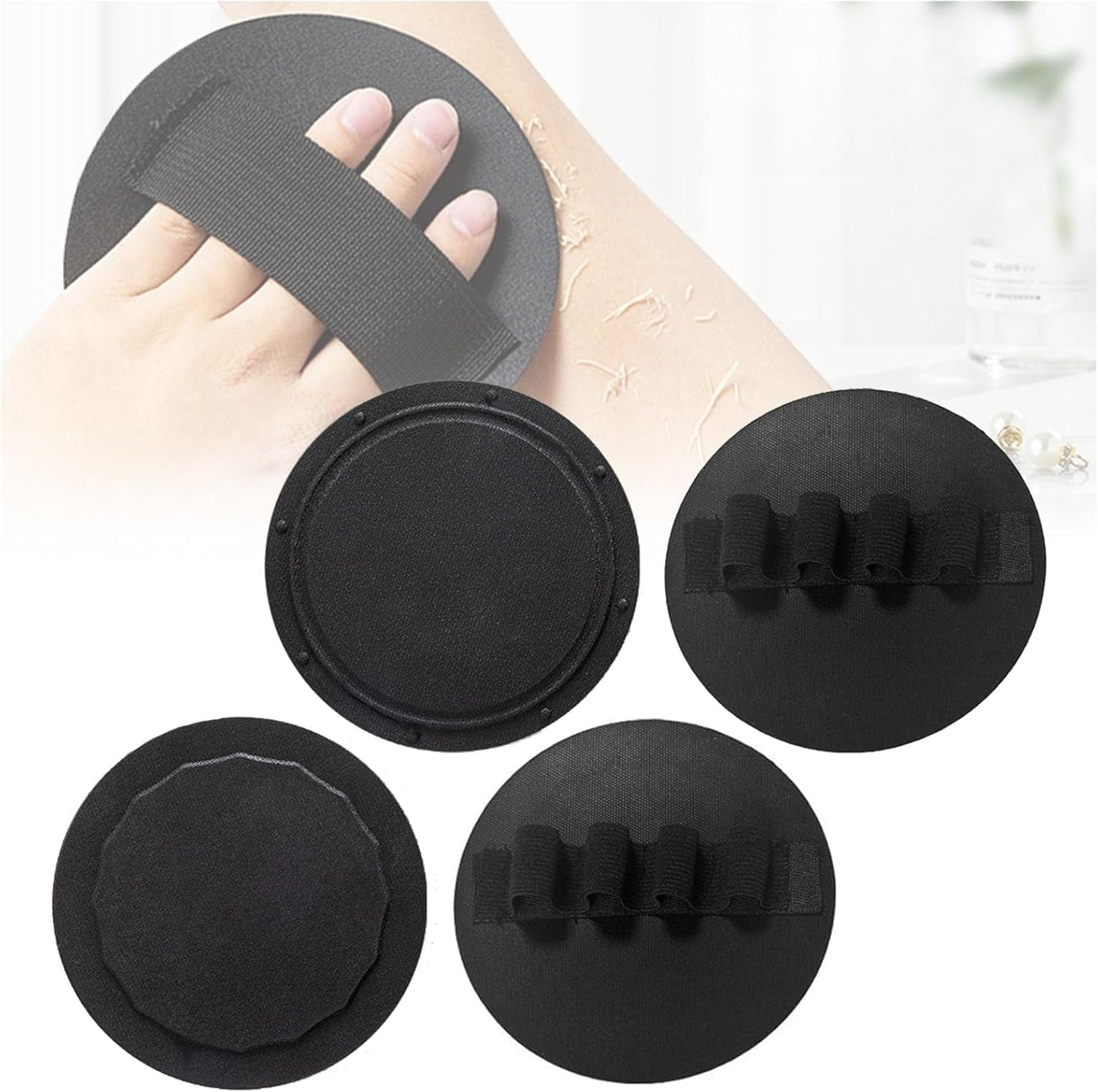 4 Counts Shower and Bath Tool, Exfoliating Body Scrubber Set ...