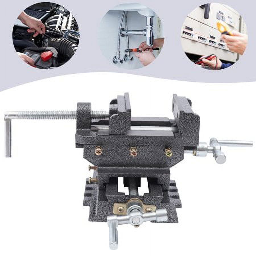 4" Cross Slide Drill Press Vise 2 Way X-Y Compound Vise Metal Milling ...
