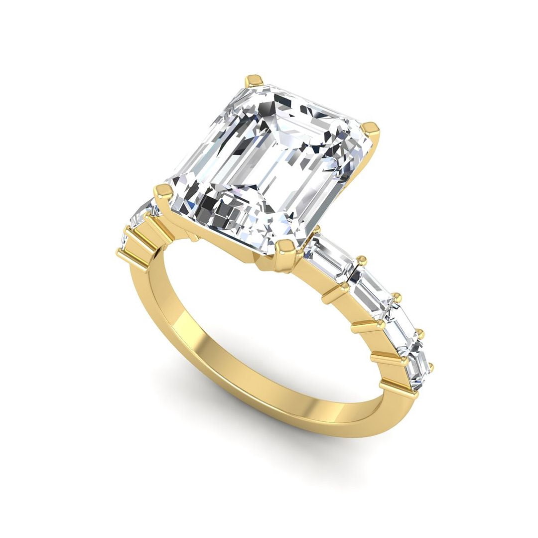4 Ct Lab Grown Diamond Engagement Ring for Women, IGI Certified F Color ...