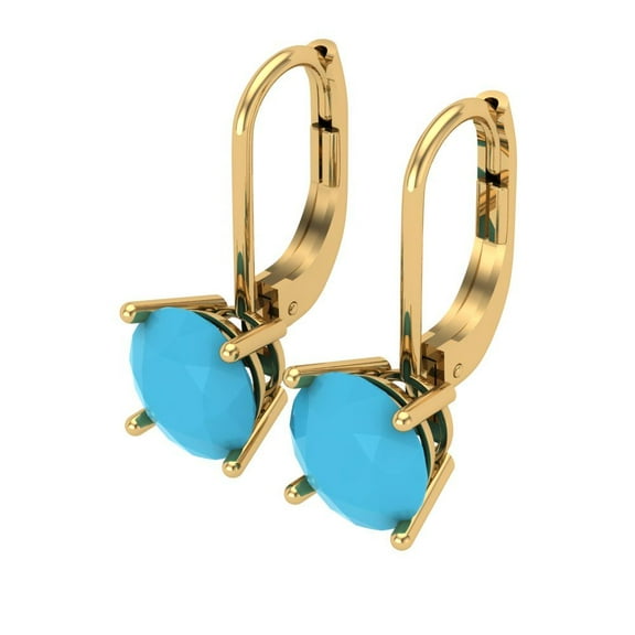 1 Ct Round Cut Drop Dangle Purple Natural Amethyst 14K Rose Solid Solid ...