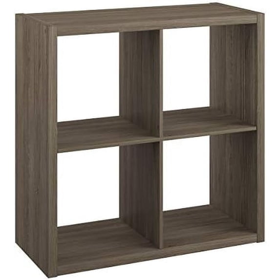 4-Cube Decorative Open Back Storage Organizer, Graphite Gray - Walmart.com