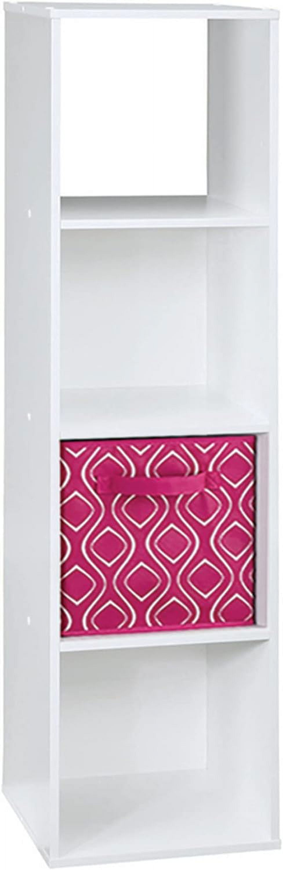 4 Cube Laminated Wood Reversible Stackable Open Bookcase Display Shelf ...