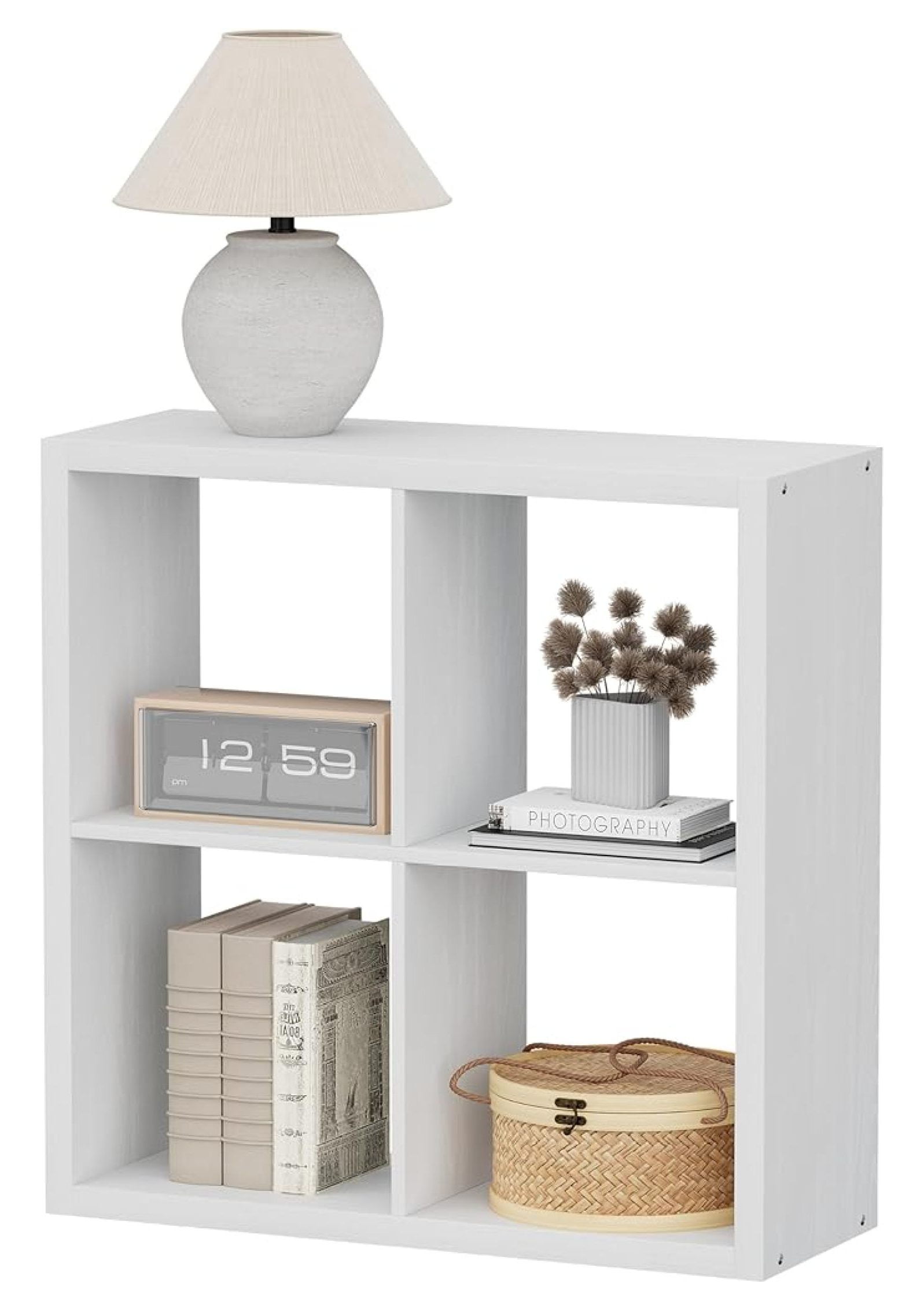 4 Cube Storage Organizer, 2x2 Cube Bookshelf, Cubby Storage Shelf ...