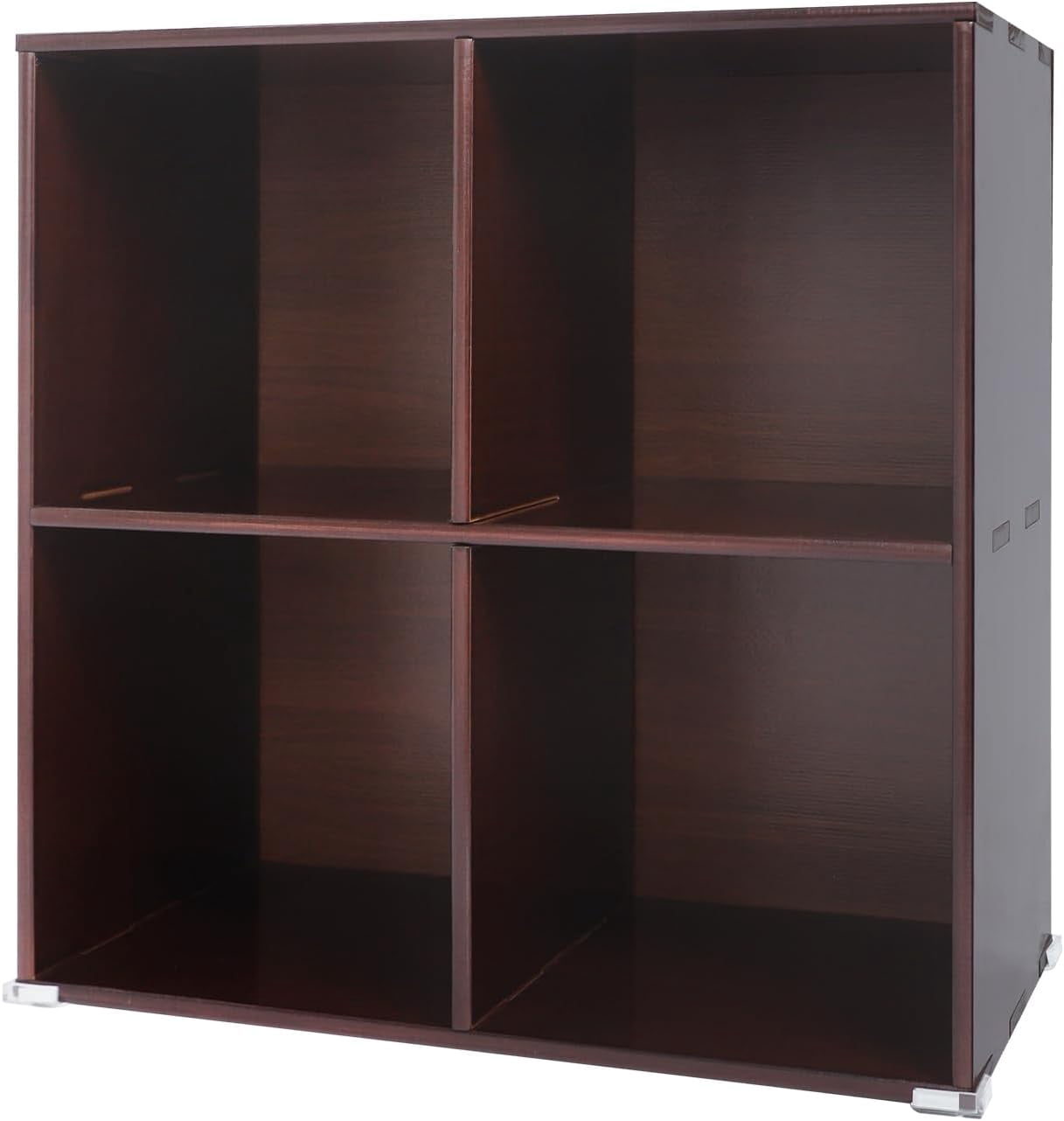 4 Cube Storage Organizer - Pine Wood Bookshelf - Cube Shelf - Vertical ...