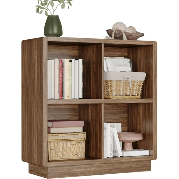 4 Cube Storage Organizer, Wooden Bookcase with Storage, Cube Storage ...
