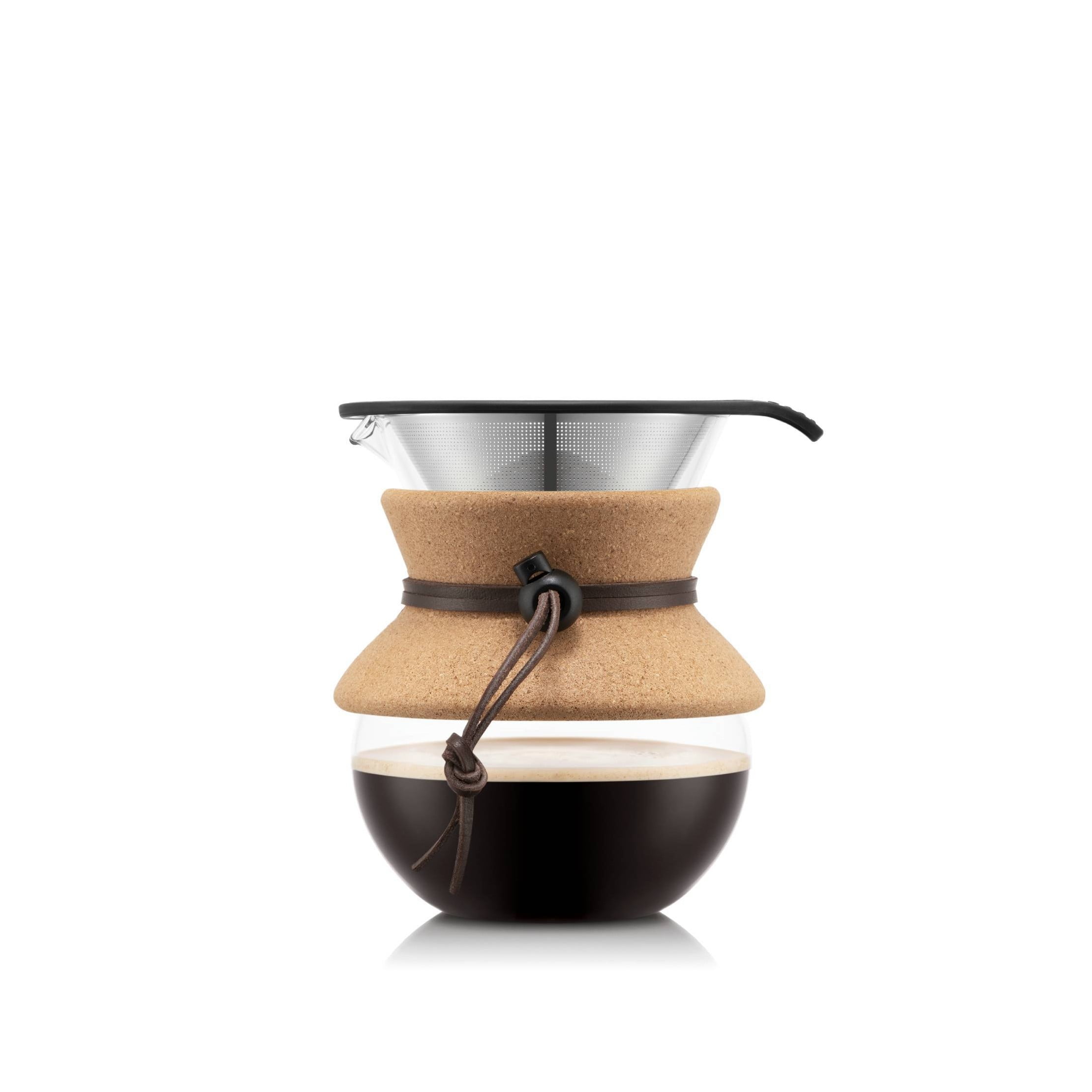 4 Cup 17oz Pour Over Coffee Maker: Glass Carafe, Cool Touch Handle ...