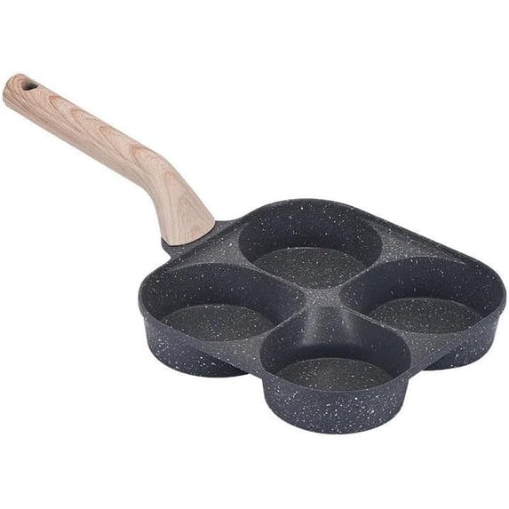 4-Cup Divided Non-Stick Frying Pan for Breakfast, Versatile Breakfast ...