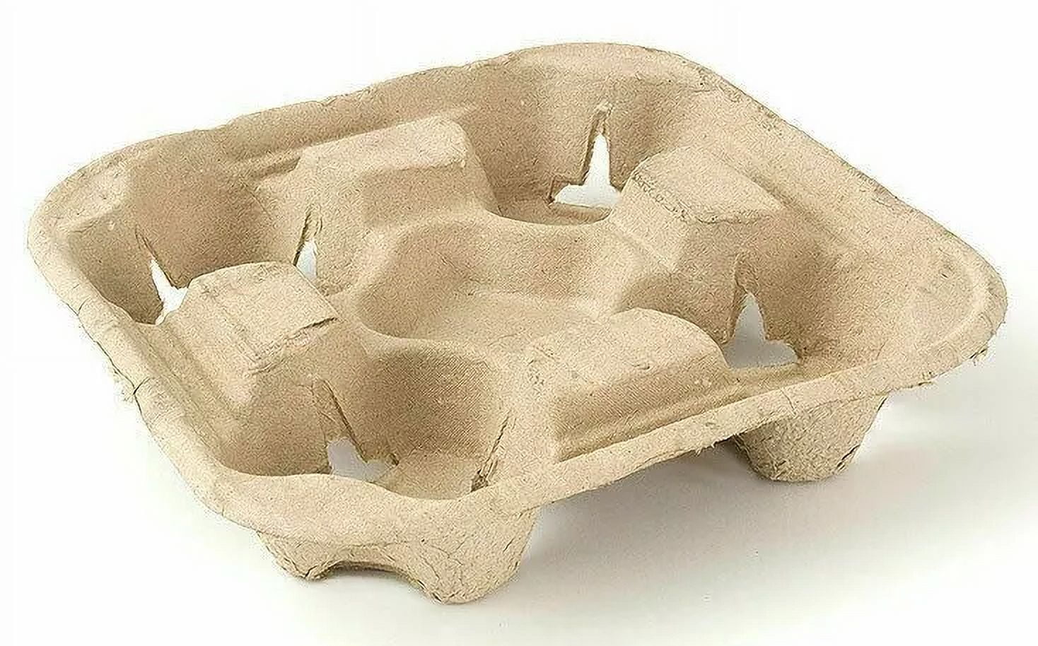 4 Cup Drink Carrier, Cup Holder, Carry Tray – Biodegradable Pulp, 300 ...
