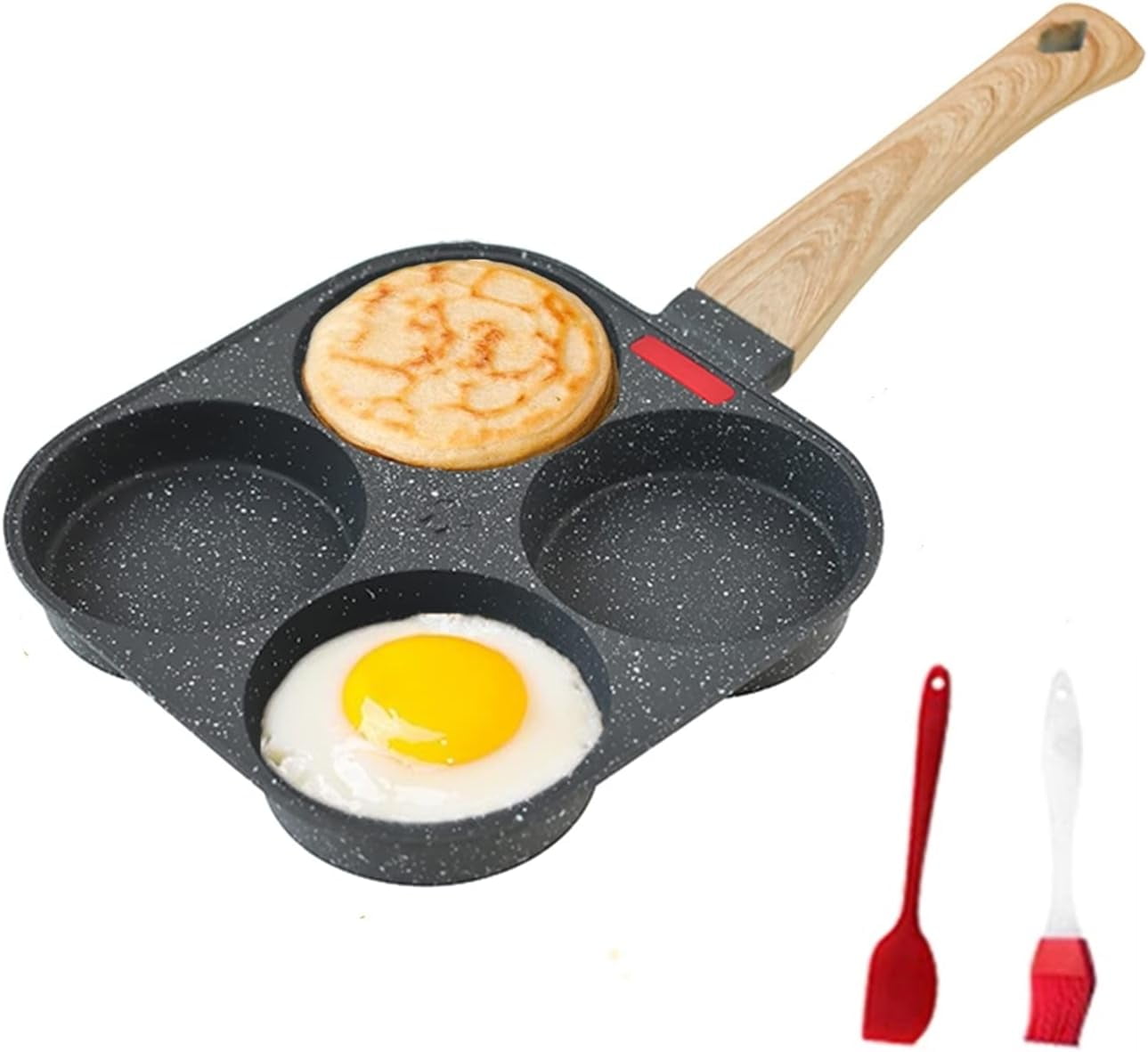 4-Cup Egg Pan Nonstick, and Granite Egg Frying Pan, Versatile Breakfast ...