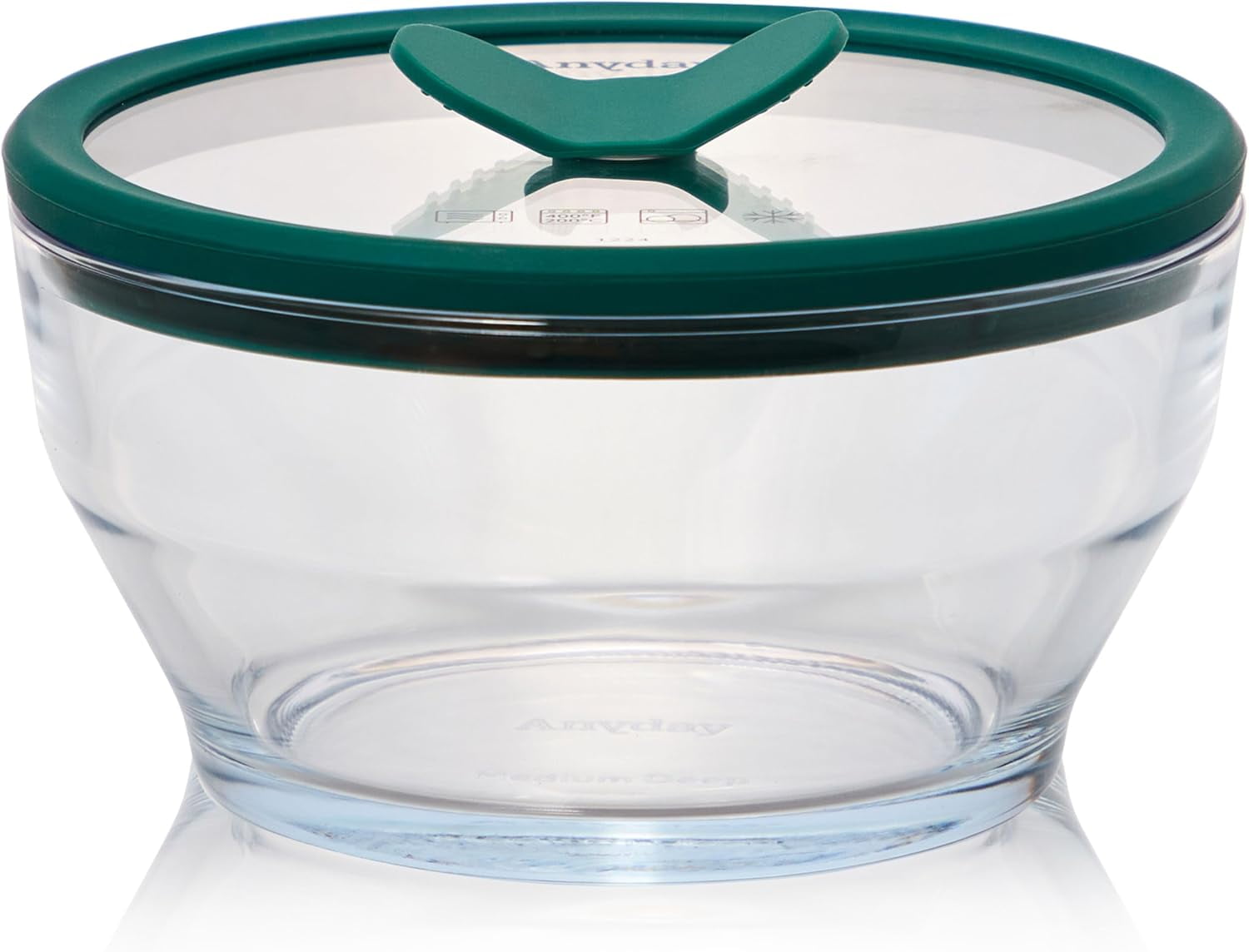 4-Cup Glass Food Storage with Glass Lid, Round Deep Dish | Plastic-Free ...