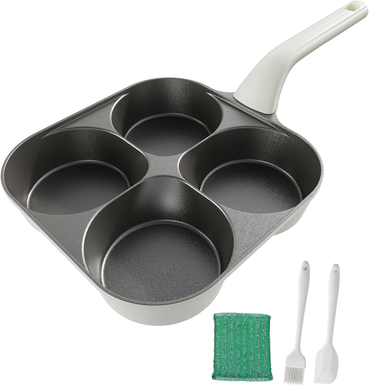 "4-Cup Titanium Nonstick Egg Pan - Upgraded Omelette Skillet with ...