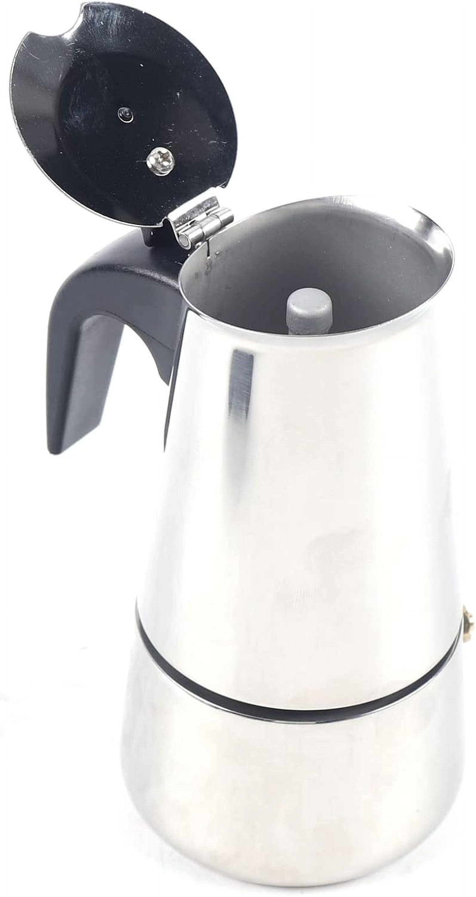 4 Cups Electric Stovetop Espresso Maker,Stainless Steel Coffee Maker ...