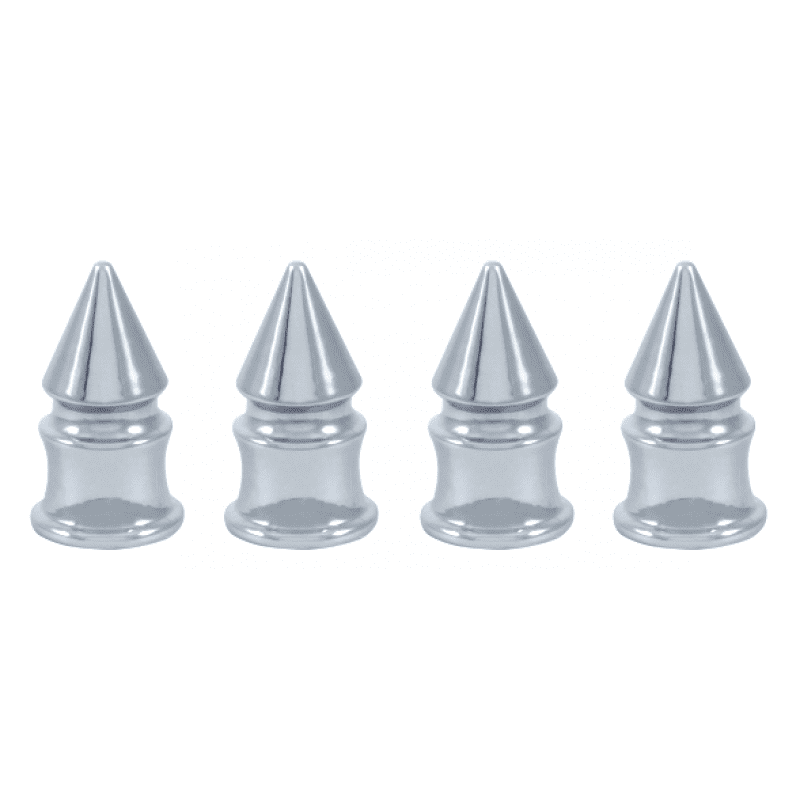 (4) Custom Chrome Metal Spike Wheel Tire Valve Stem Covers Caps ...
