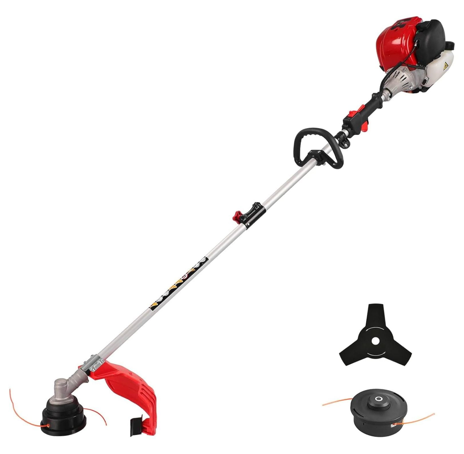 4 Cycle 37cc Weed Wacker Gas Powered, 3 in 1 Detachable Straight Shaft ...