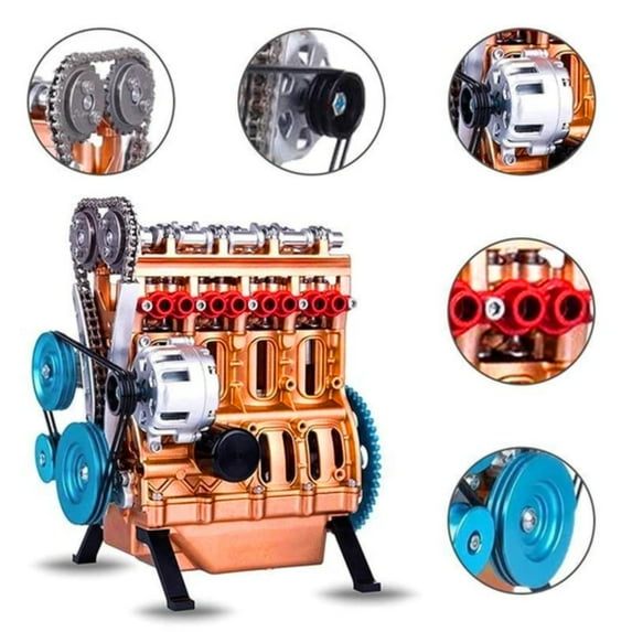 4 Cylinder Engine Model Toy Mini Car Engine Desktop Educational ...