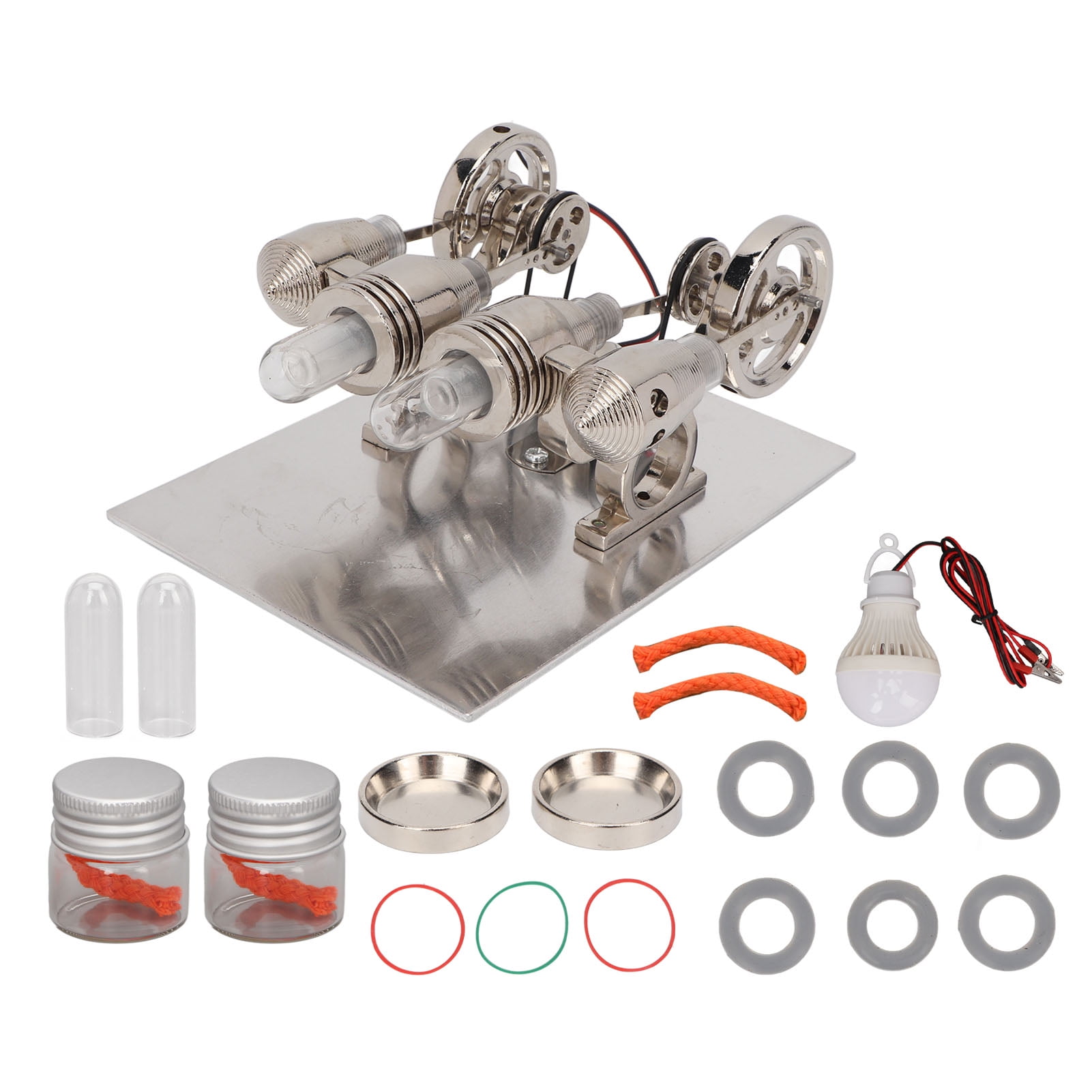 4 Cylinder Stirling Engine Model Kit Delicate Easy to Assemble Stirling ...