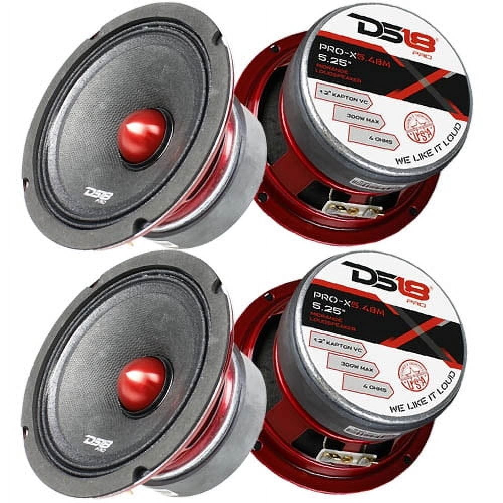 4 DS18 PRO-X5.4BM 300W Max 5.25" Midrange Loud Speakers 4 Ohm High ...