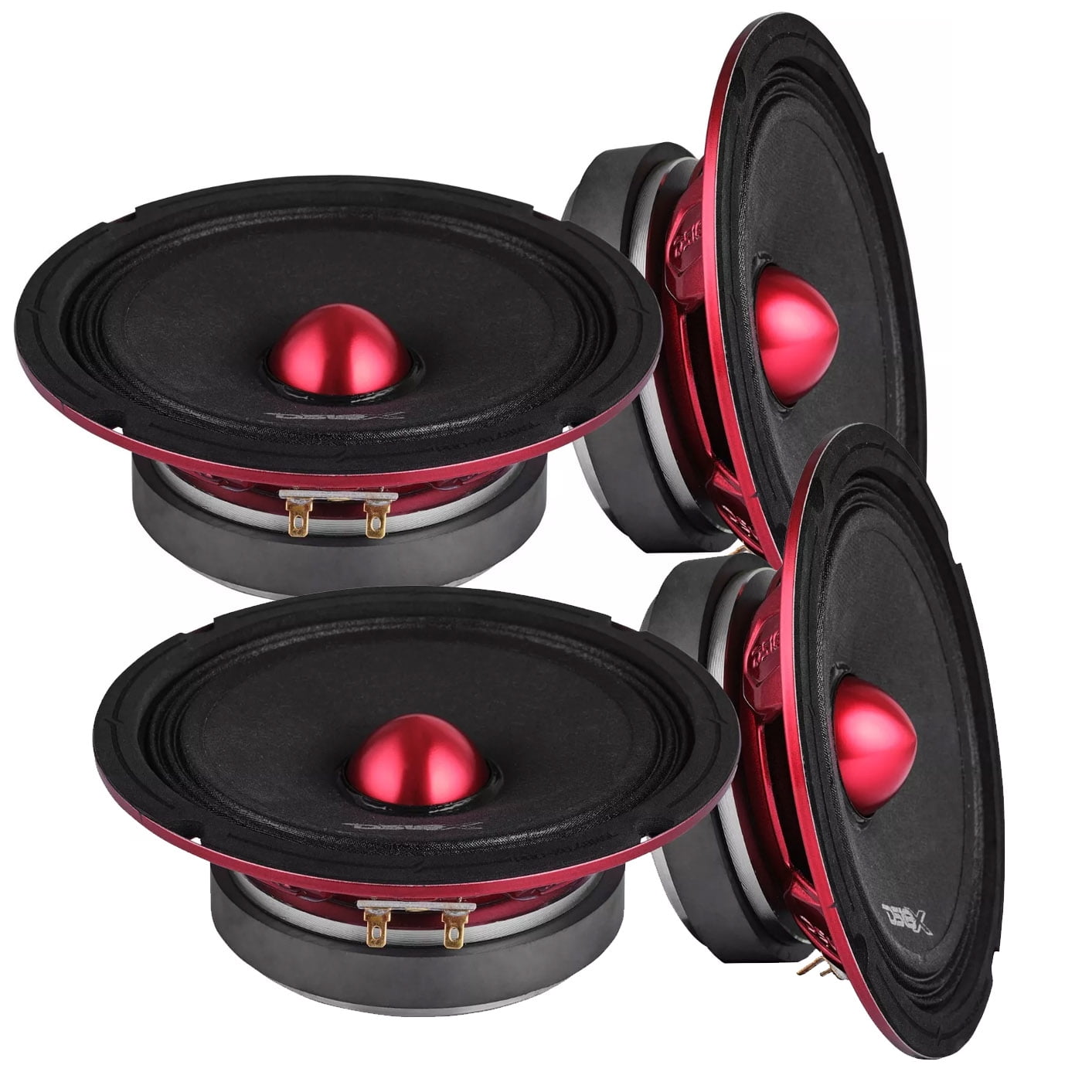 4 DS18 PRO-X6.4BMSL 400W Max 6.5" Slim Midrange Speaker and Bullet 4 ...