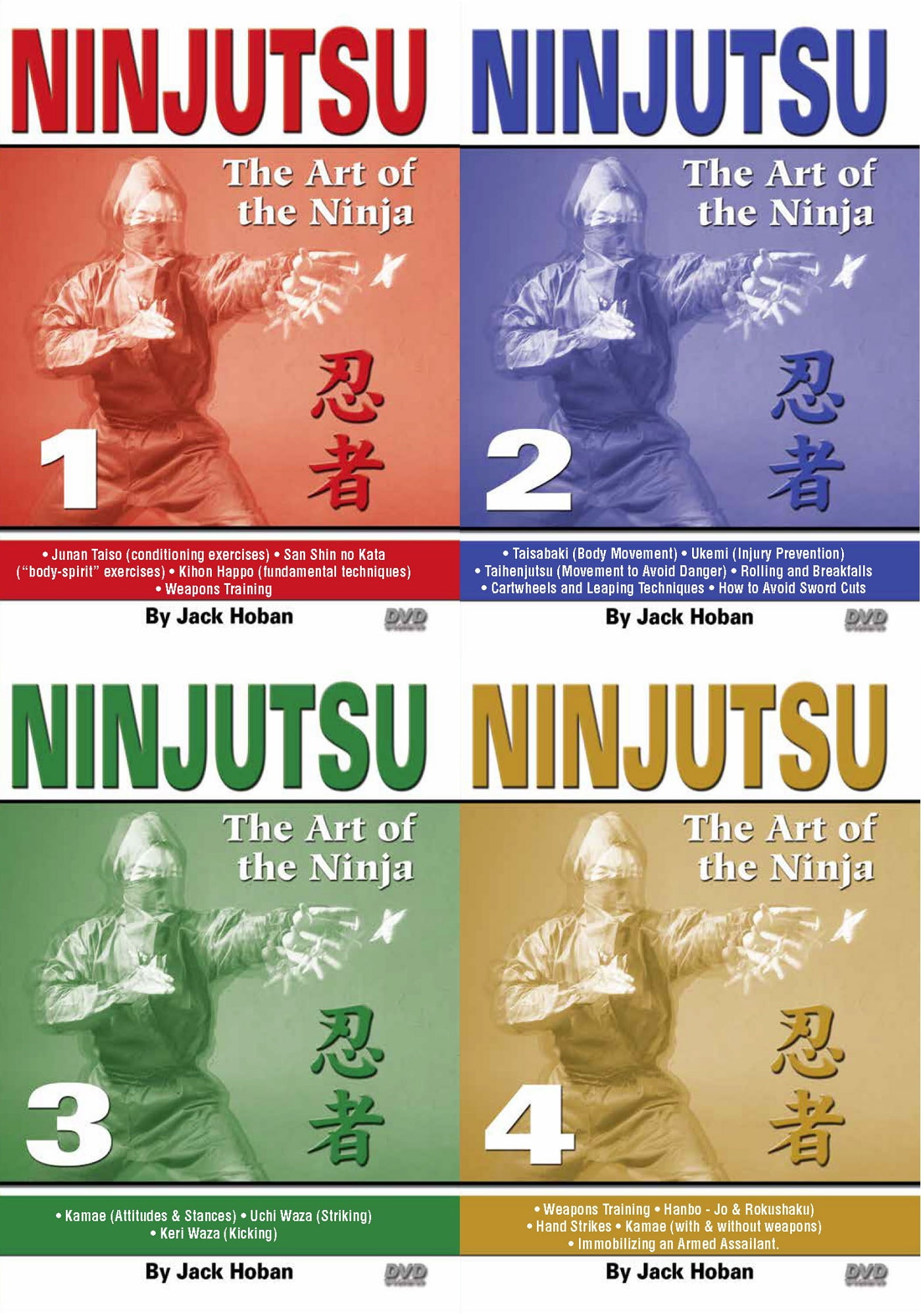 4 DVD SET Ninjutsu Art of the Ninja Secret Techniques - Shidoshi Jack ...