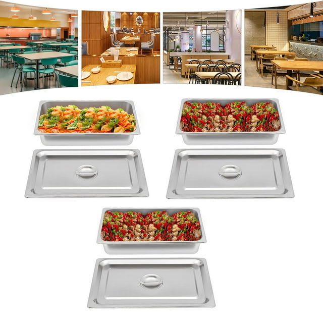 4" Deep Restaurant Catering Food Steam Table Hotel Pan 201 Stainless ...