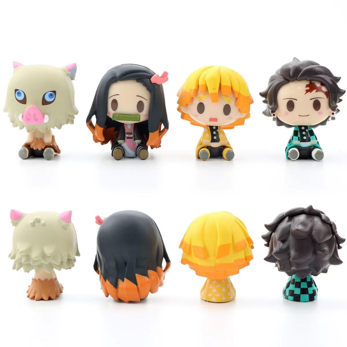 4 Demon Slayer Action Figure Collectibles, 1.77" Q Version Kimetsu No ...