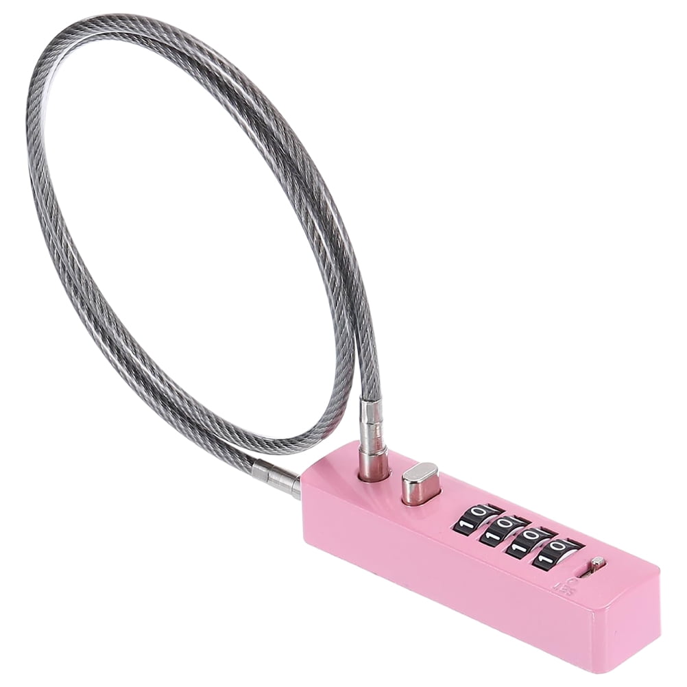 4 Digit Cable Combination Lock Anti Theft Long Soft Wire For Electric ...