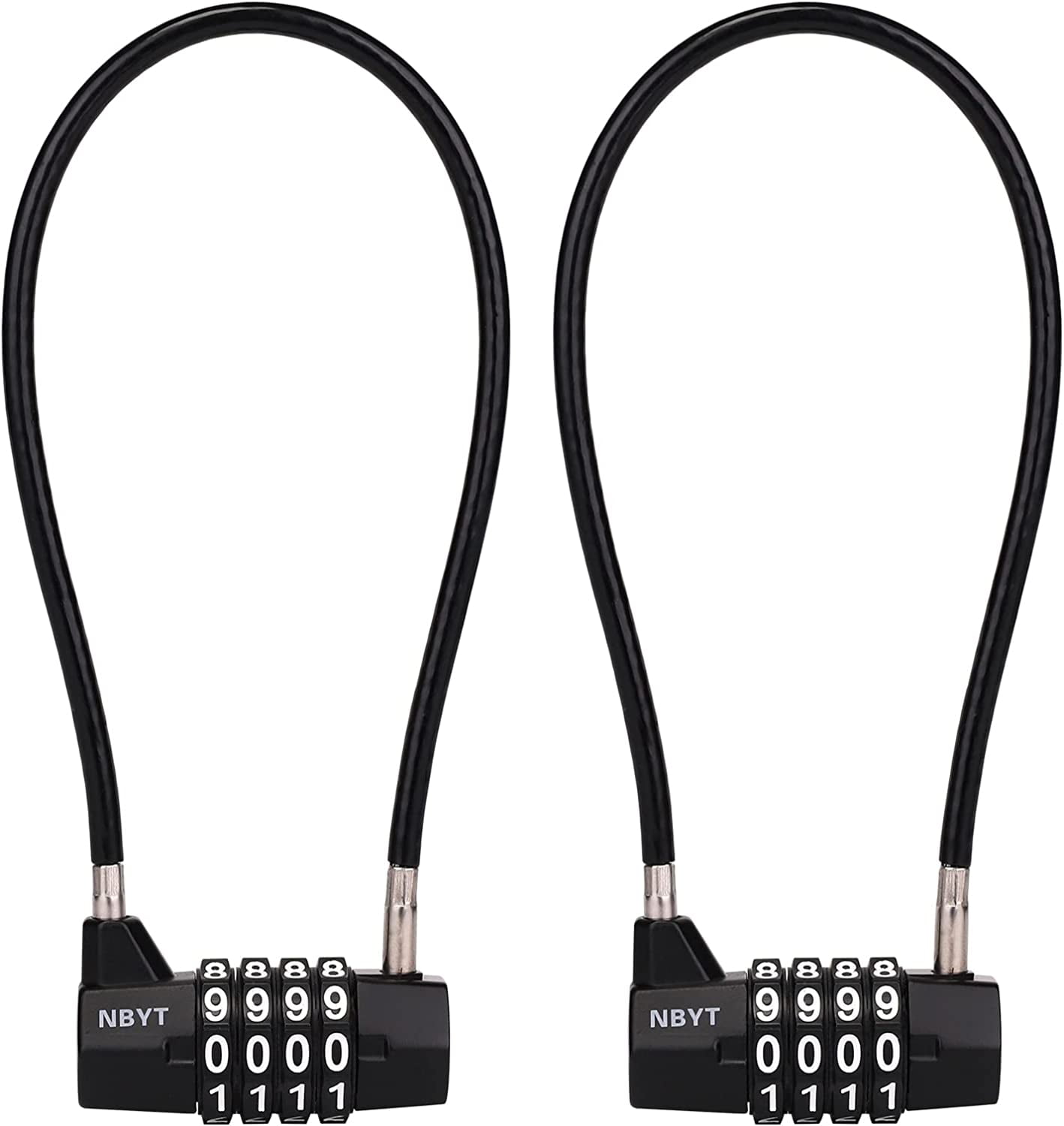 ‌4-Digit Cable Locks with Combination - Heavy Duty Outdoor Gate Lock ...
