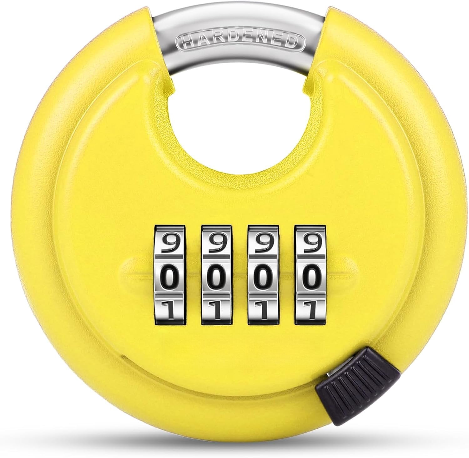 4 Digit Combination Disc Padlock with Hardened Shackle Combo Lock for ...