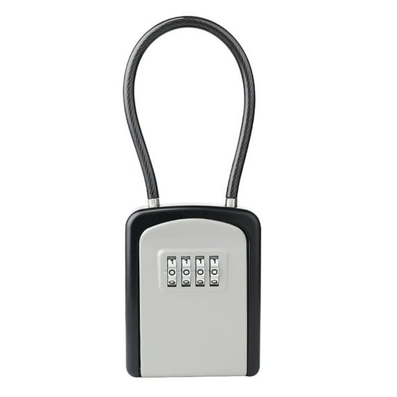 4 Digit Combination Key Safe Box Waterproof Key Storage Lock Box with ...