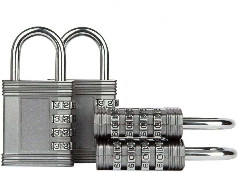 4 Digit Combination Lock for Gym Outdoor & School Locker, Fence, Case ...