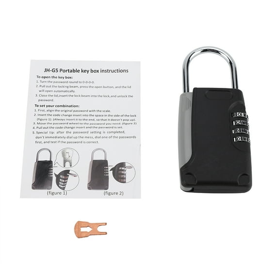 4-Digit Combination Lock for Key Storage and Security, Hanging Design ...