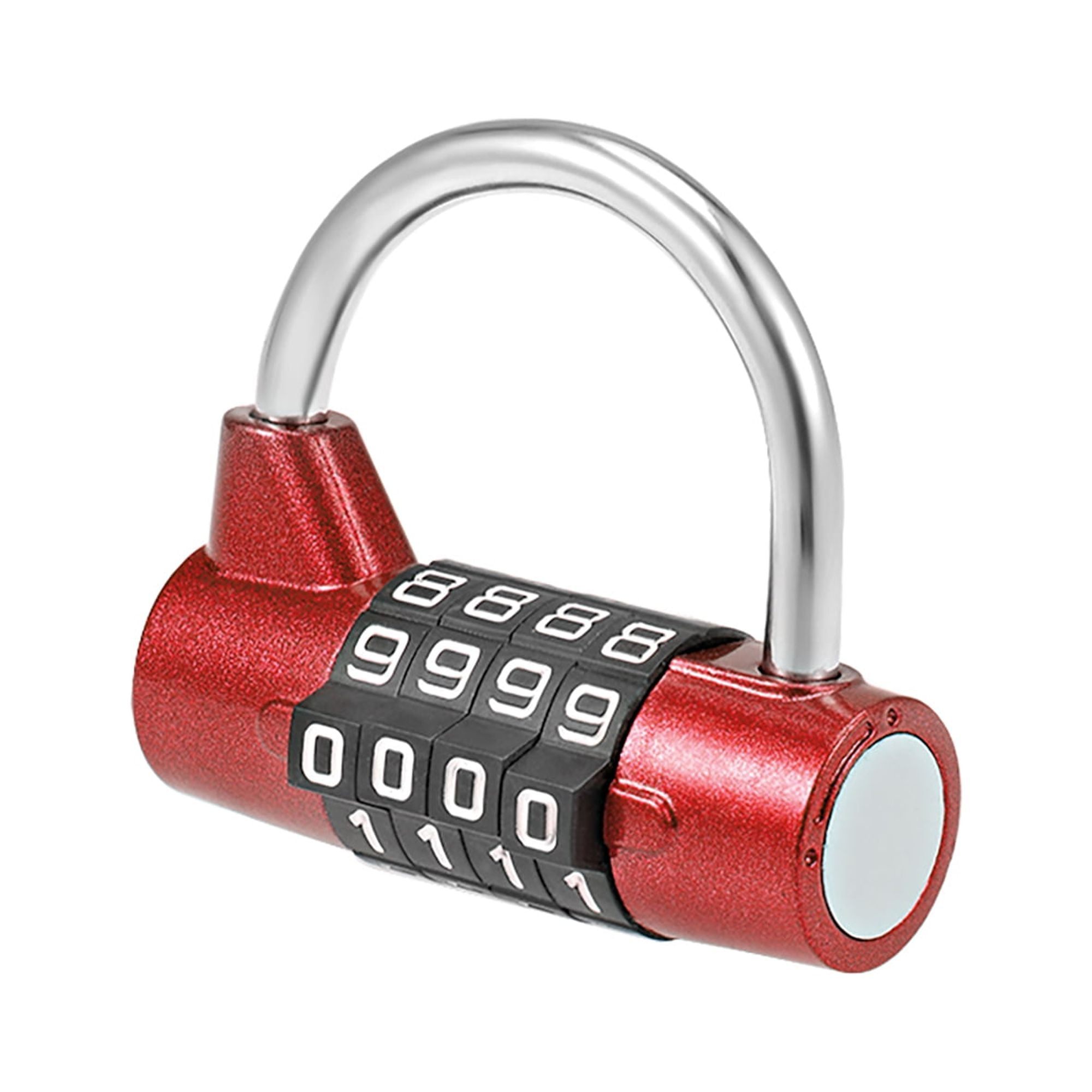4-Digit Combination Padlock, 2-inch Resettable Lock for Gate Locker Red ...