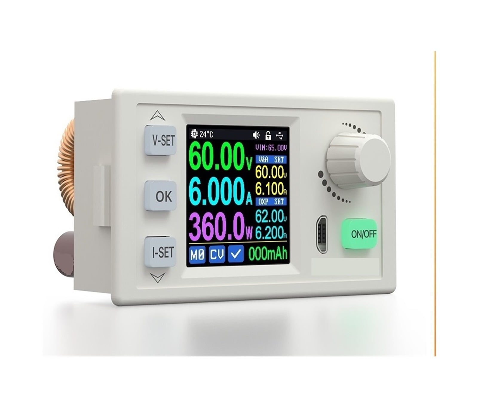 4 Digit Communication Adjustable, DC To DC Step Down Voltage Bench ...