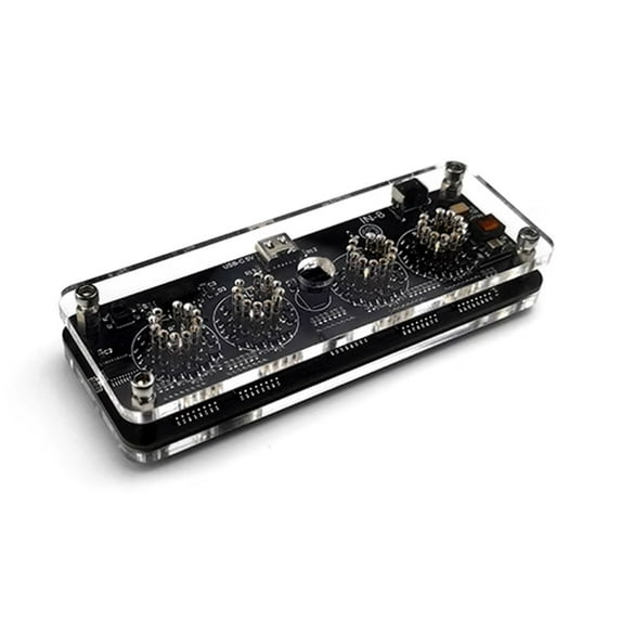 4 Digit IN-8 Nixie Glow Tube Clock IN8 With Backlight Glow Tube Digital ...