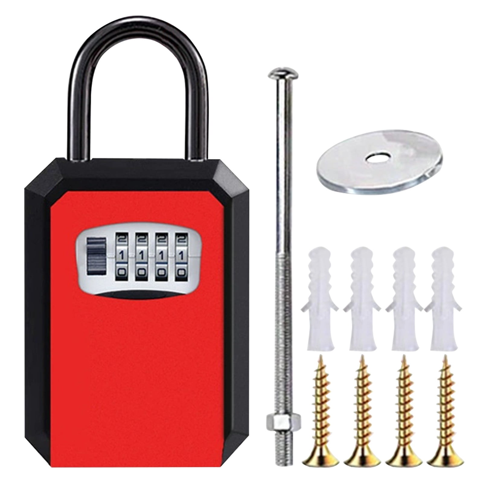 4 Digit Key Lock Box - Outdoor Portable Combination Key Safe ...