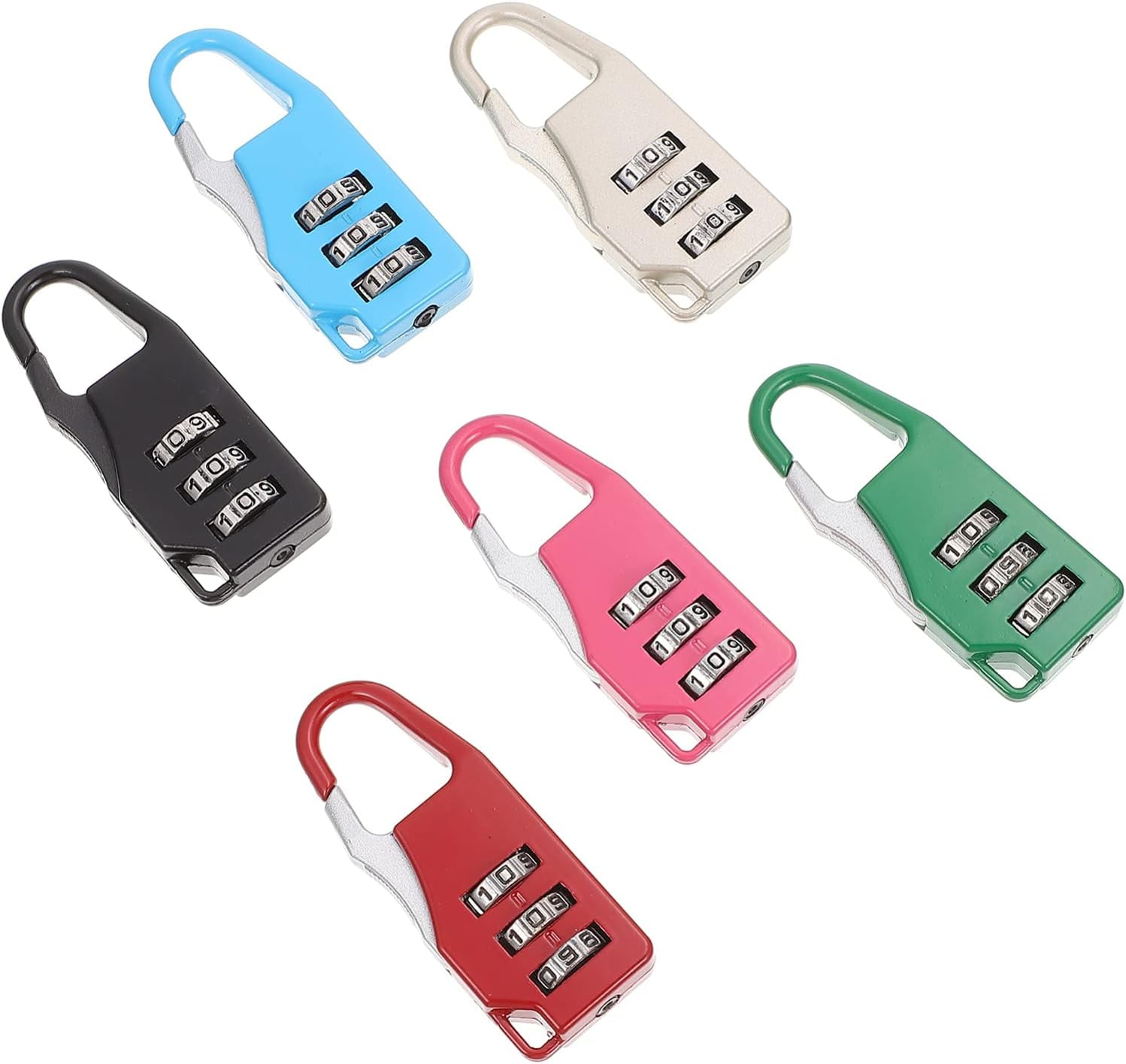 4 Digit Lock Mini Locks 6pcs 3 Digit Lock Hanging Luggage Locks Mini ...