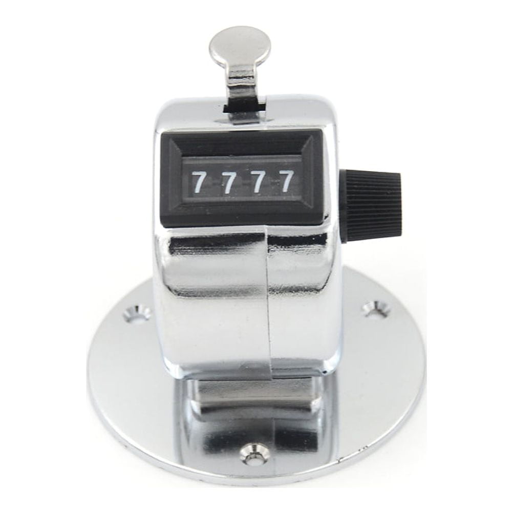 4 Digit Manual Hand Tally Mechanical Palm Click Counter Round Base ...