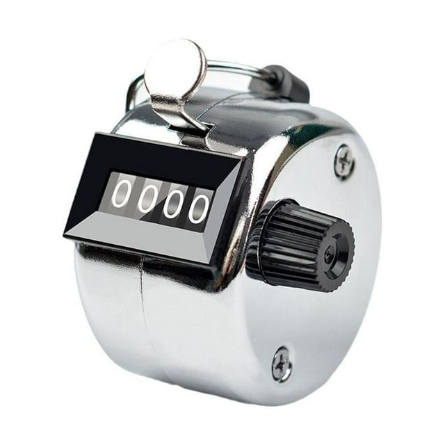 4 Digit Number Hand Held Tally Counter Mini Mechanical Digital Hand ...