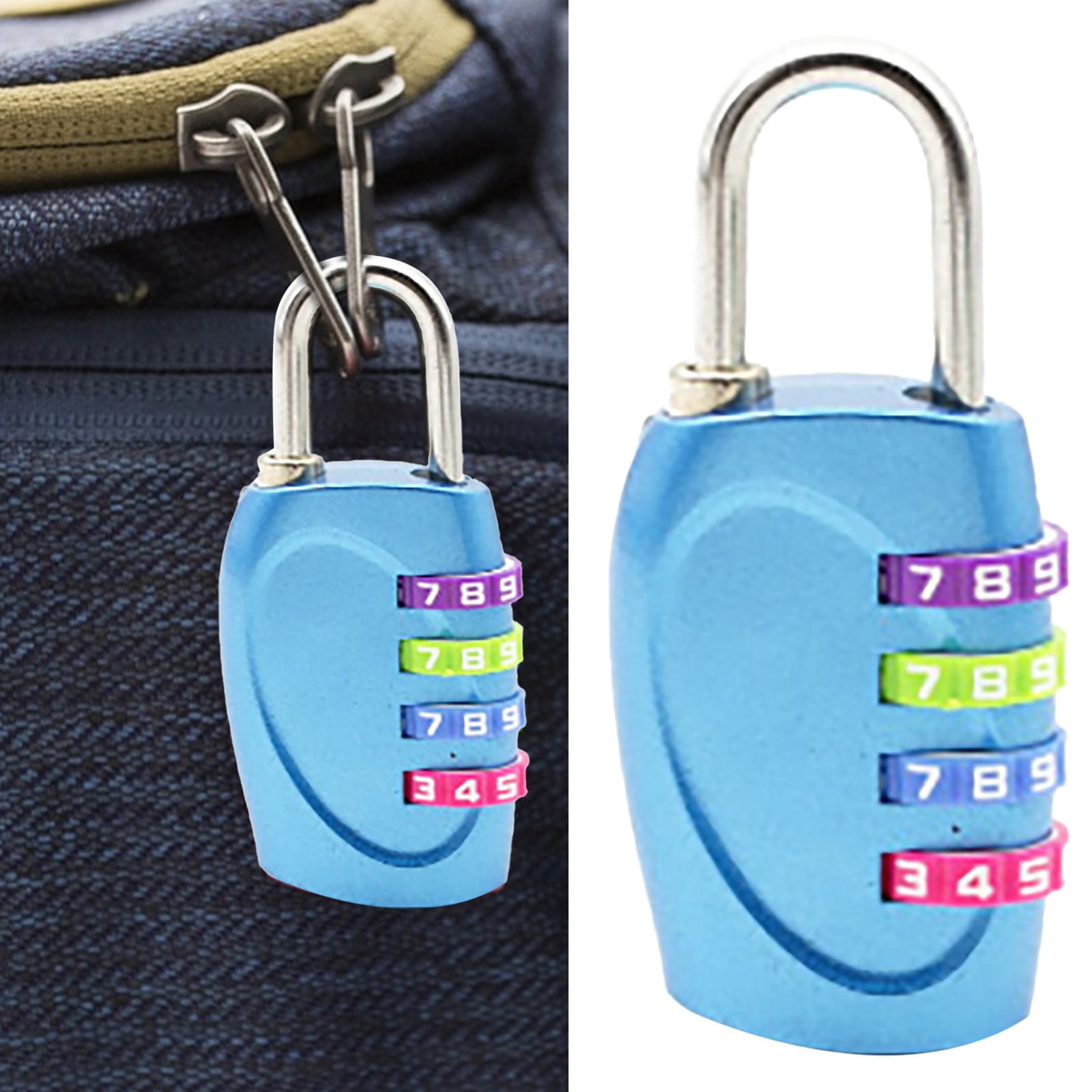 4 Digit Password Combination Padlock Lock for Lockers Luggage Toolboxes ...